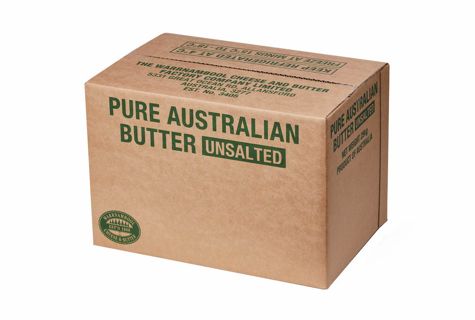 UNSALTED Pure Australian Butter 25kg Warrnambool Cheese & Butter – Evoo ...