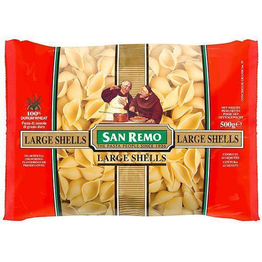 Pasta Shells Large 5kg Bag San Remo – Evoo Quality Foods