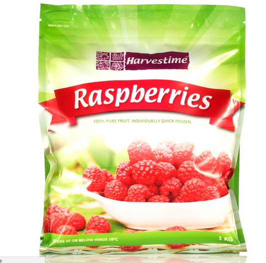Raspberries 1kg Frozen Harvestime – Evoo Quality Foods